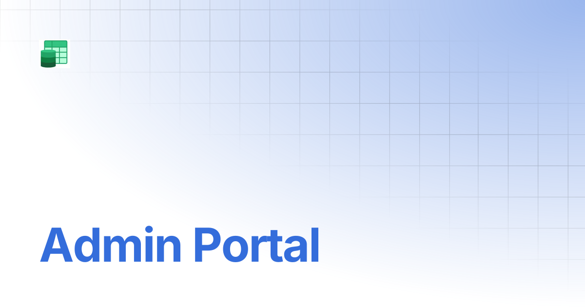 Admin Portal | EDITable